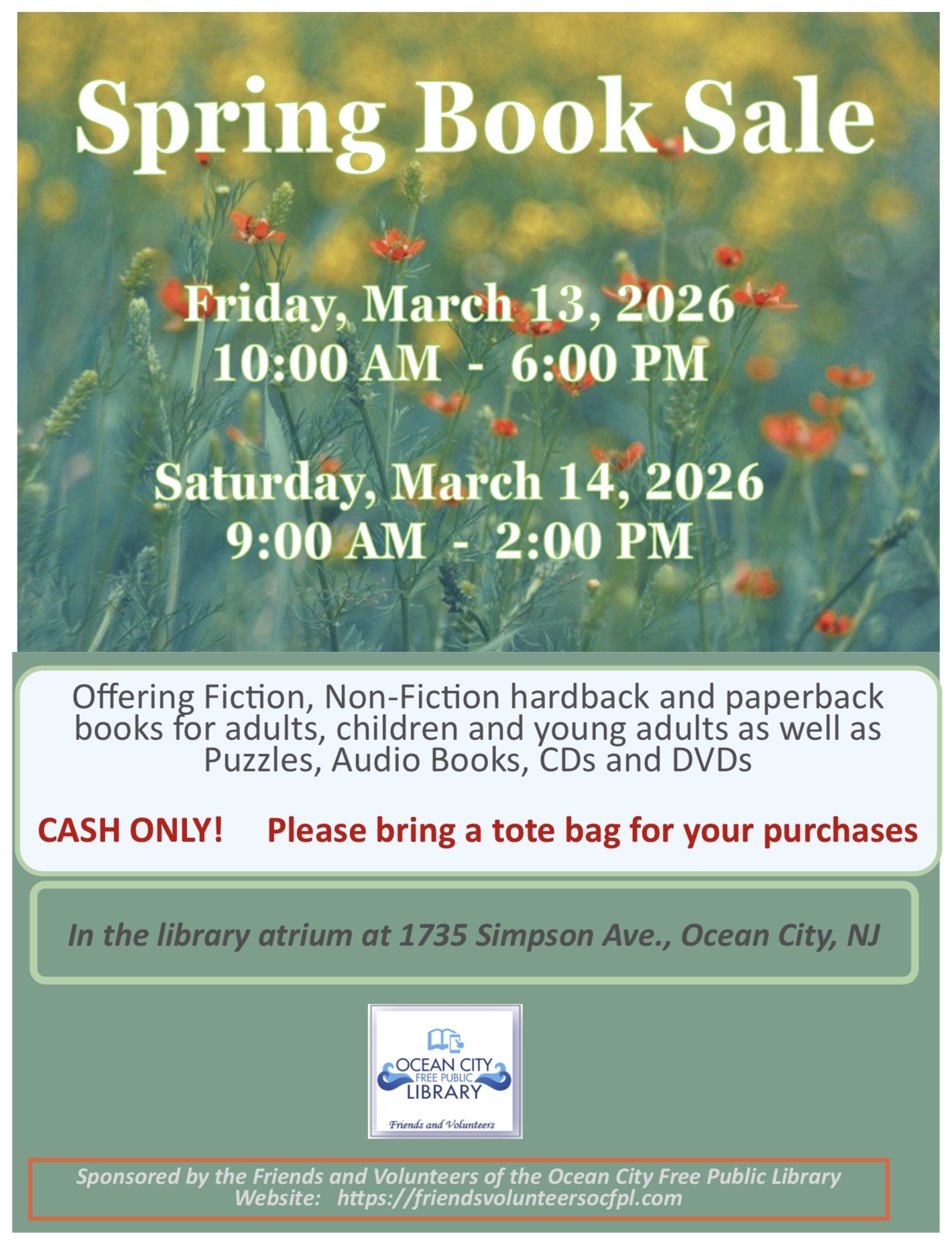 Spring Book Sale | Friends and Volunteers